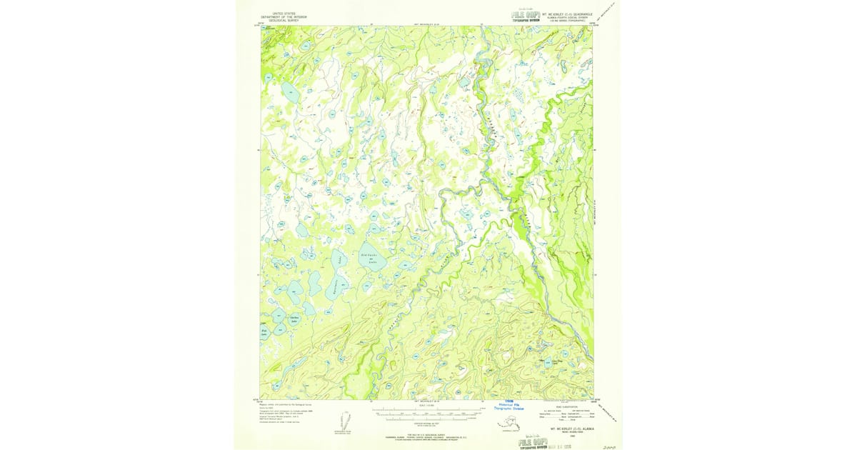1953 Map of Mount McKinley C-5, Denali Borough, AK — High-Res | Pastmaps