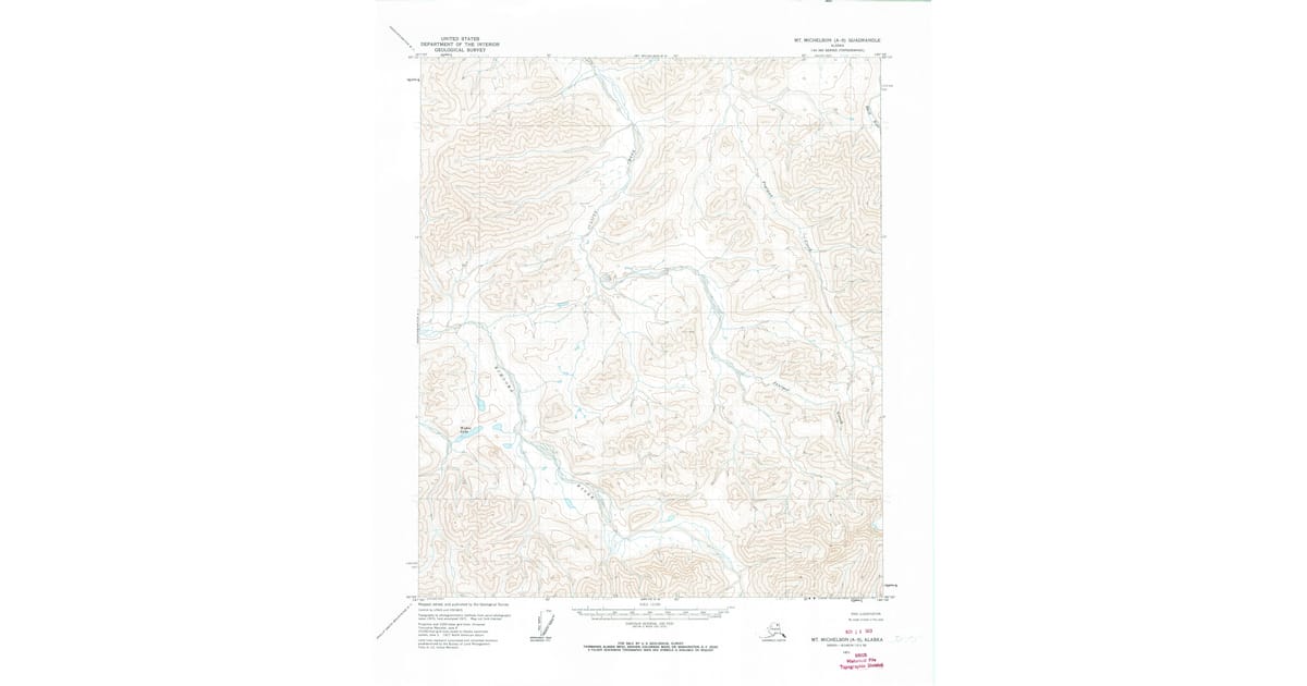 1971 Map of Mount Michelson A-5, North Slope Borough, AK — High-Res ...