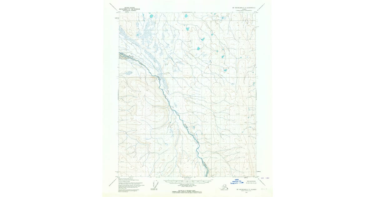 1955 Map of Mount Michelson C-5, North Slope Borough, AK — High-Res ...