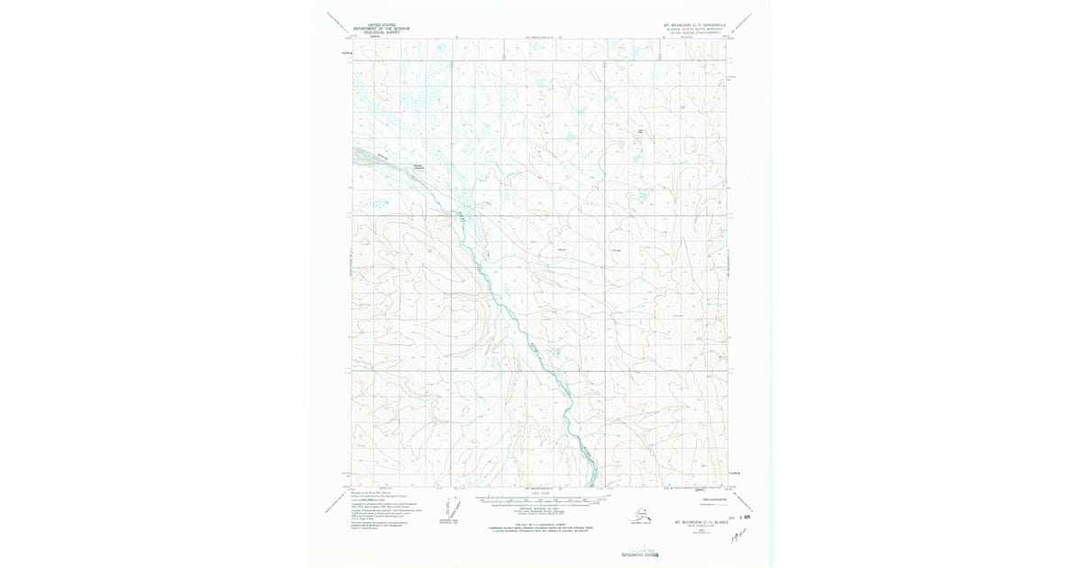 1973 Map of Mount Michelson C-5, North Slope Borough, AK — High-Res ...