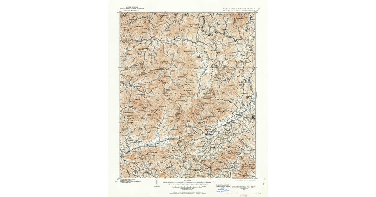 Old Maps of Flat Top, NC for Hiking & Exploration | Pastmaps