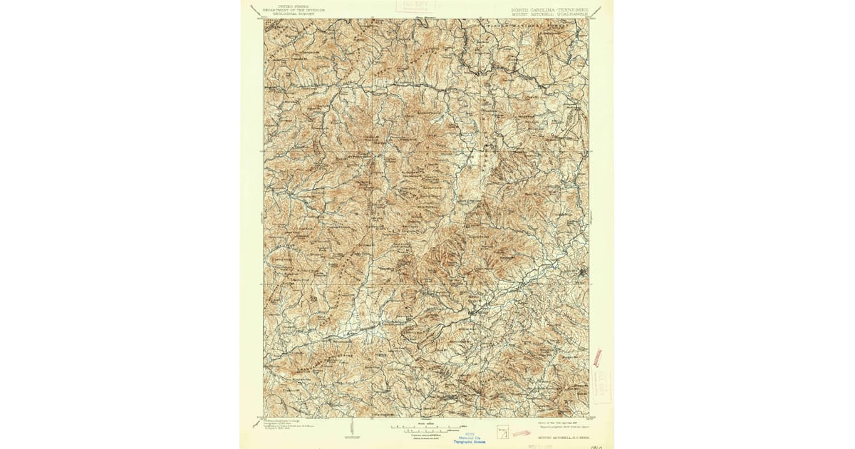 1902 Map of Mount Mitchell, McDowell County, NC — High-Res | Pastmaps