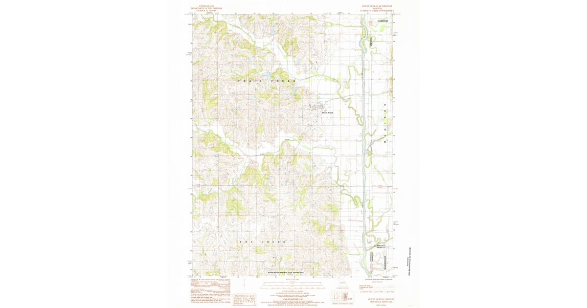1984 Map of Mount Moriah, MO — High-Res | Pastmaps