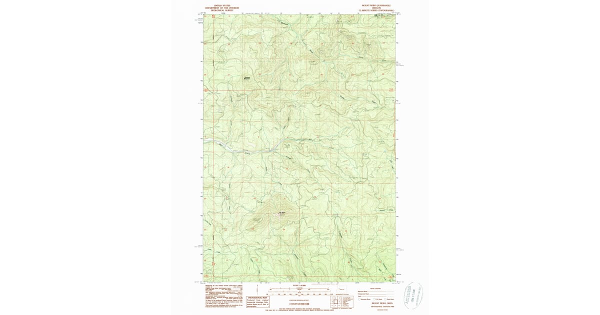 1988 Map of Mount Nebo, Lane County, OR — High-Res | Pastmaps