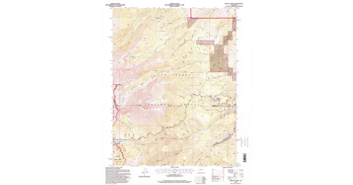 1994 Map of Mount Ouray, Chaffee County, CO — High-Res | Pastmaps