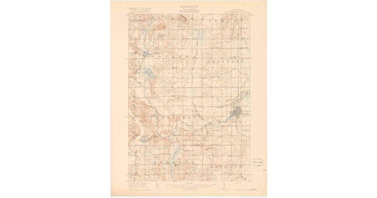 Old Historical Maps of Fremont Township, MI | Pastmaps
