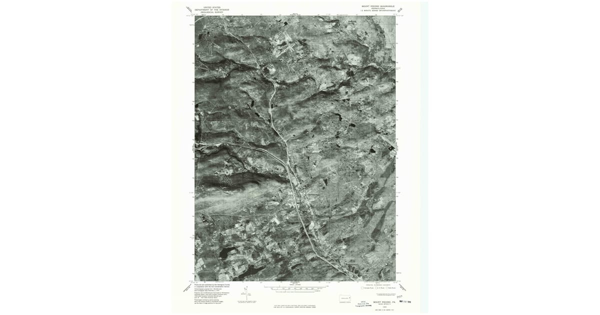 1976 Map of Mount Pocono, PA — High-Res | Pastmaps