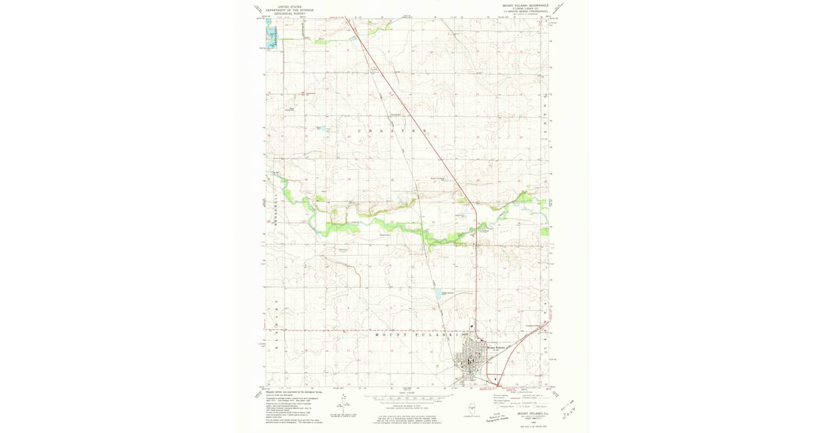 1980 Map of Mount Pulaski, IL — High-Res | Pastmaps