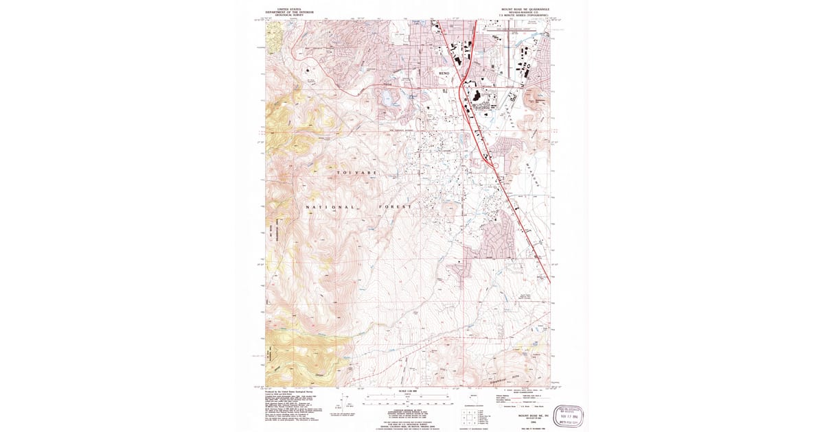 1990s Maps of Fieldcreek Ranch, Washoe County | Pastmaps