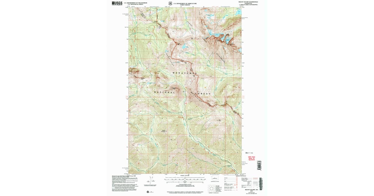 2003 Map of Mount Stuart, Kittitas County, WA — High-Res | Pastmaps