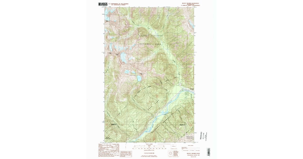 1989 Map of Mount Triumph, Whatcom County, WA — High-Res | Pastmaps