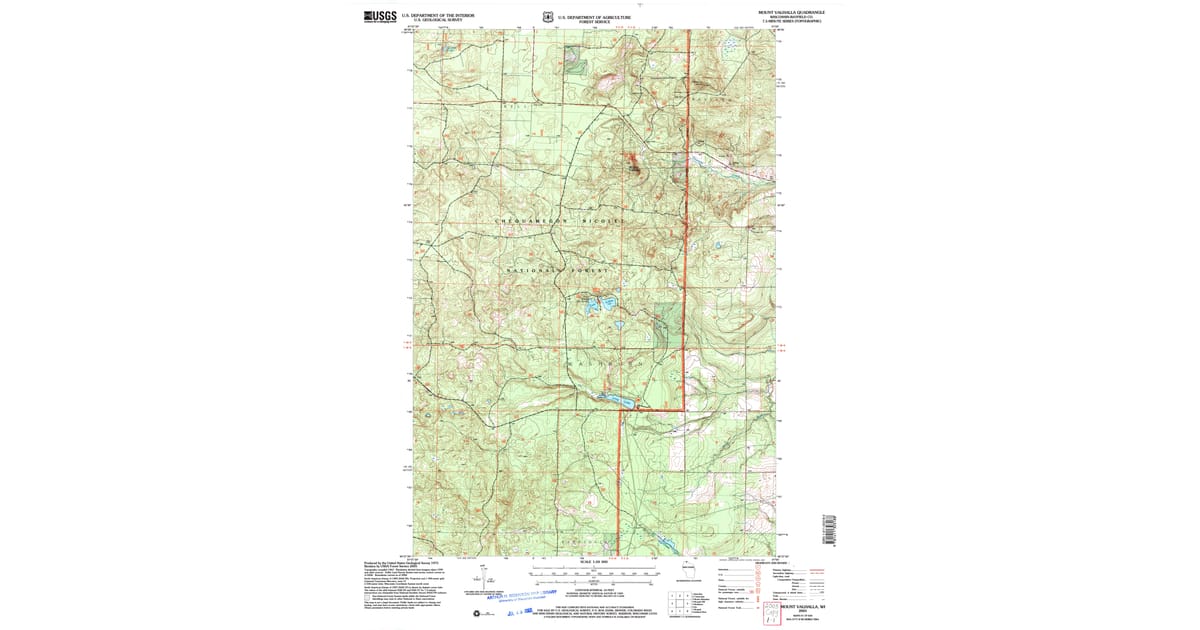 2005 Map of Mount Valhalla, Bayfield County, WI — High-Res | Pastmaps