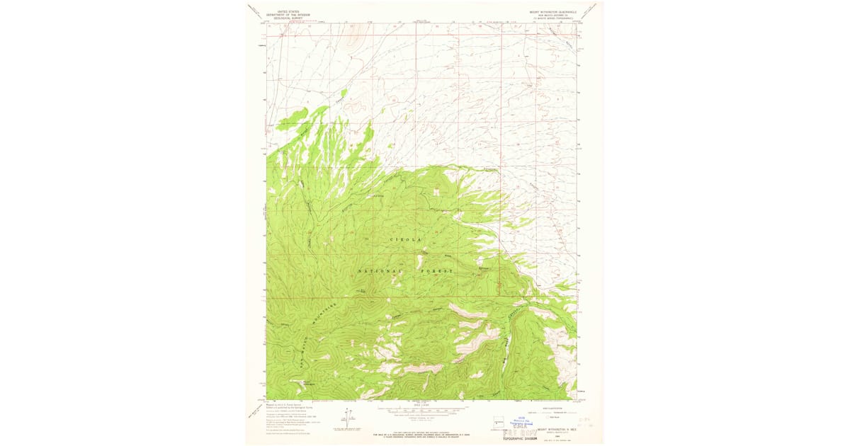 1964 Map of Mount Washington, Bernalillo County, NM — High-Res | Pastmaps