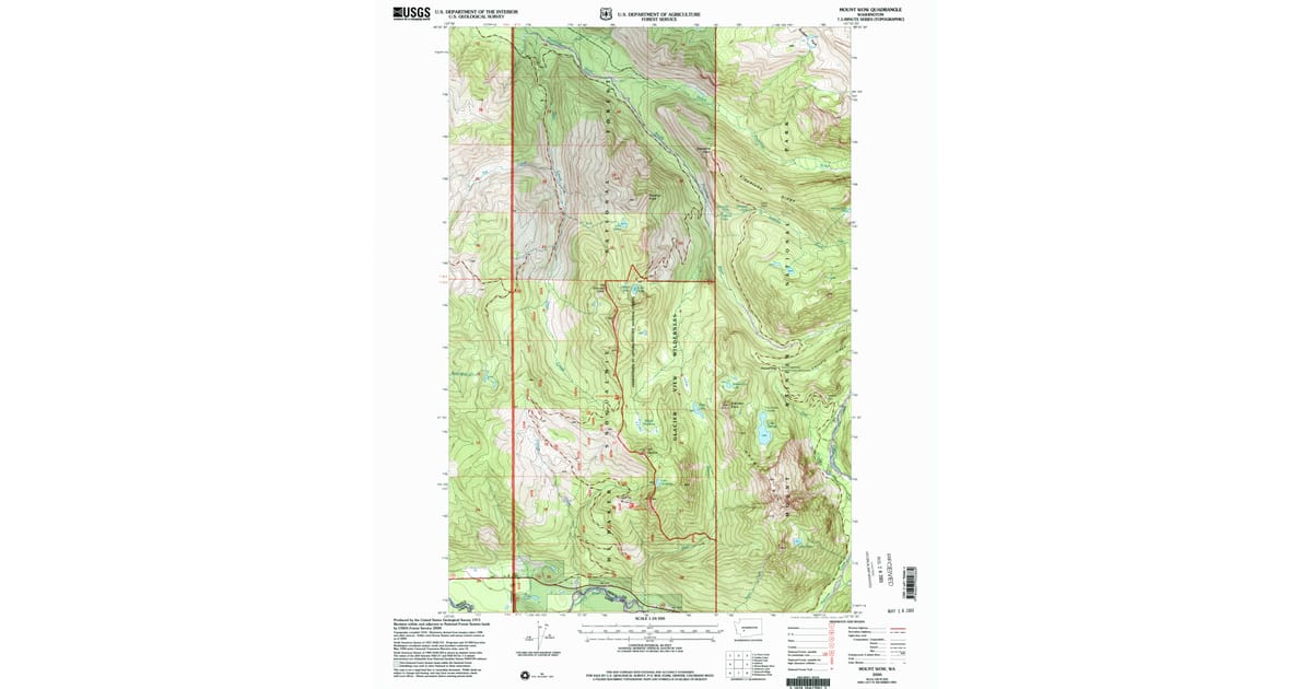 2000 Map of Mount Wow, Pierce County, WA — High-Res | Pastmaps