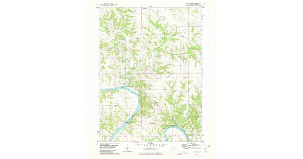 1981 Map of Mount Zion, Van Buren County, IA — High-Res | Pastmaps