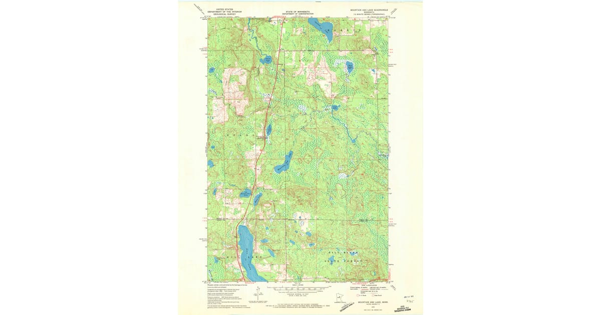 1970 Map of Mountain Ash Lake, Itasca County, MN — High-Res | Pastmaps