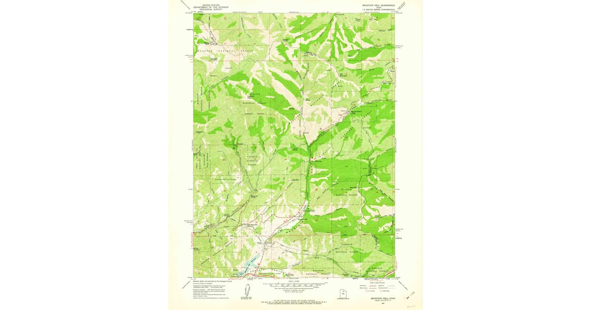 1961 Map of Mountain Dell, Salt Lake County, UT — High-Res | Pastmaps