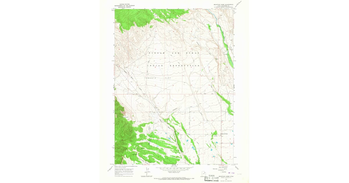 1965 Map of Mountain Home, Duchesne County, UT — High-Res | Pastmaps