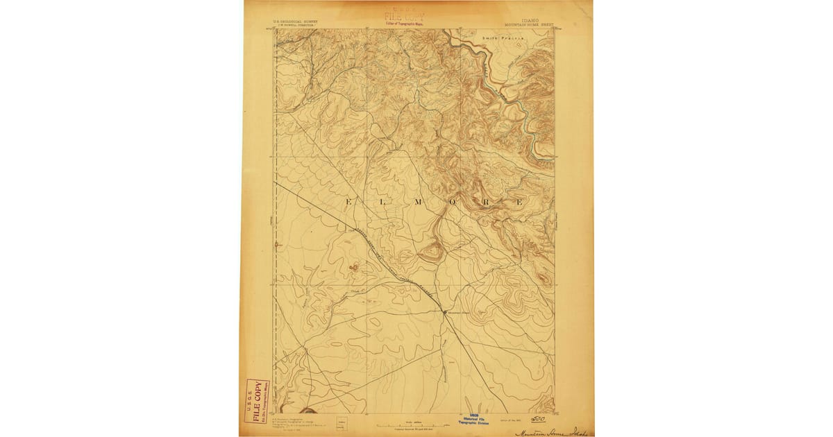 1893 Map of Mountain Home, ID — High-Res | Pastmaps