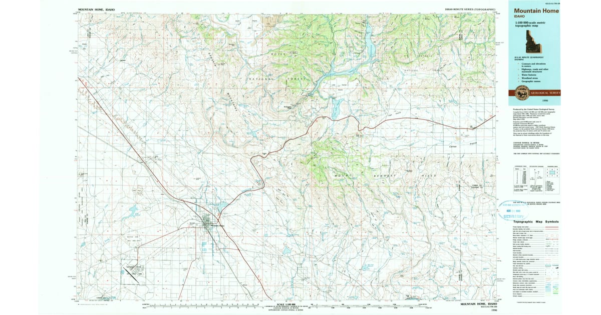 1990s Maps of Camas County, ID | Pastmaps