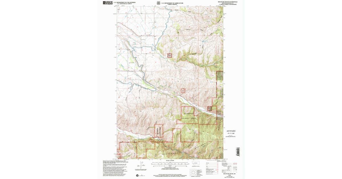 1998 Map of Mountain House, Ravalli County, MT — High-Res | Pastmaps