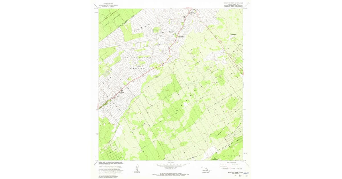 1981 Map of Mountain View, HI — High-Res | Pastmaps