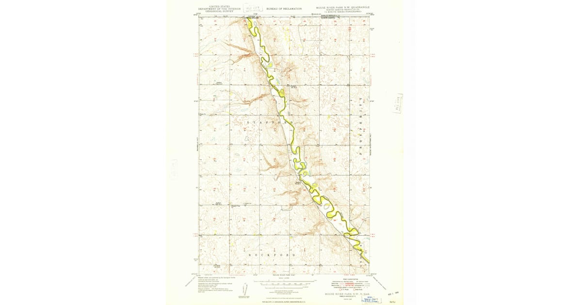 1949 Map of Mouse River Park NW, Renville County, ND — High-Res | Pastmaps