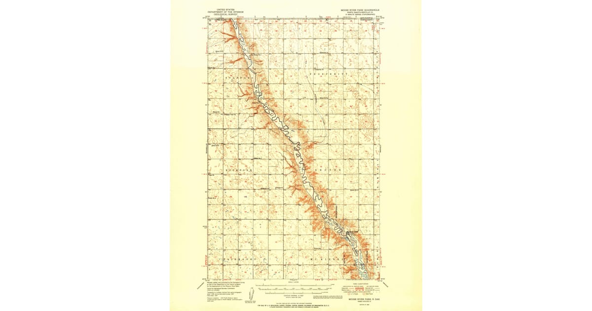 1950 Map of Mouse River Park, Renville County, ND — High-Res | Pastmaps