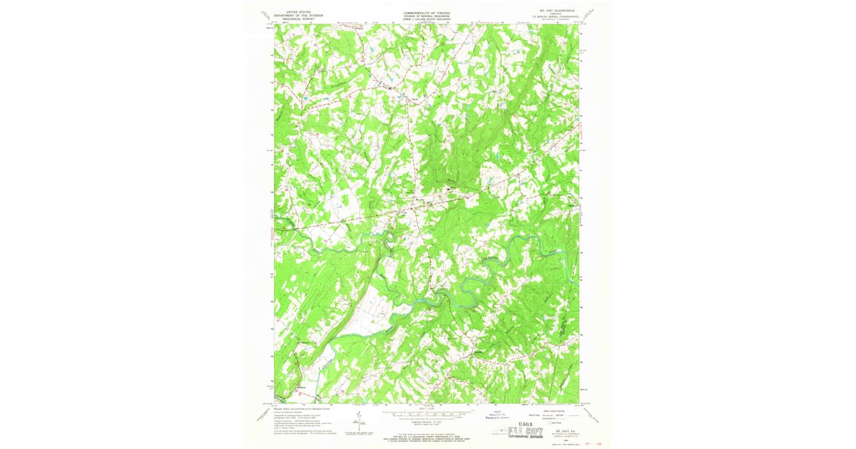 1966 Map of Mt Airy, Pittsylvania County, VA — High-Res | Pastmaps