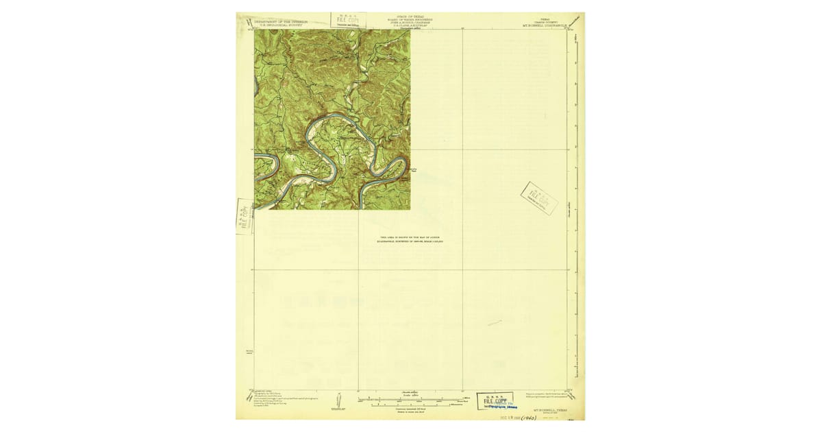 1932 Map of Mt. Bonnell, Travis County, TX — High-Res | Pastmaps