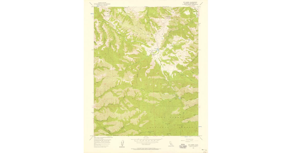 1956 Map of Mt. Carmel, Monterey County, CA — High-Res | Pastmaps