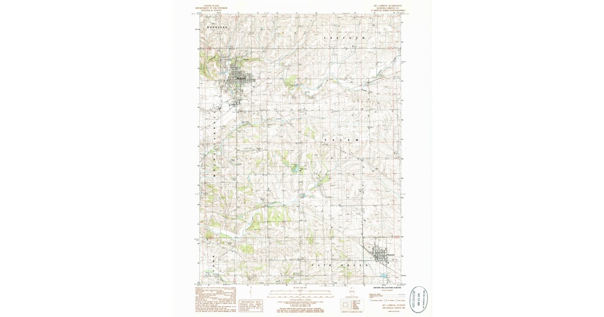 1985 Map of Mt. Carroll, Carroll County, IL — High-Res | Pastmaps