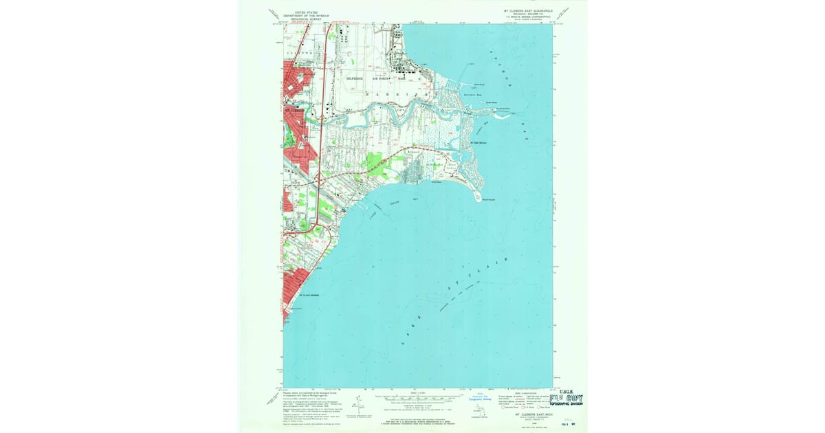 1968 Map of Mt Clemens East, Macomb County, MI — High-Res | Pastmaps
