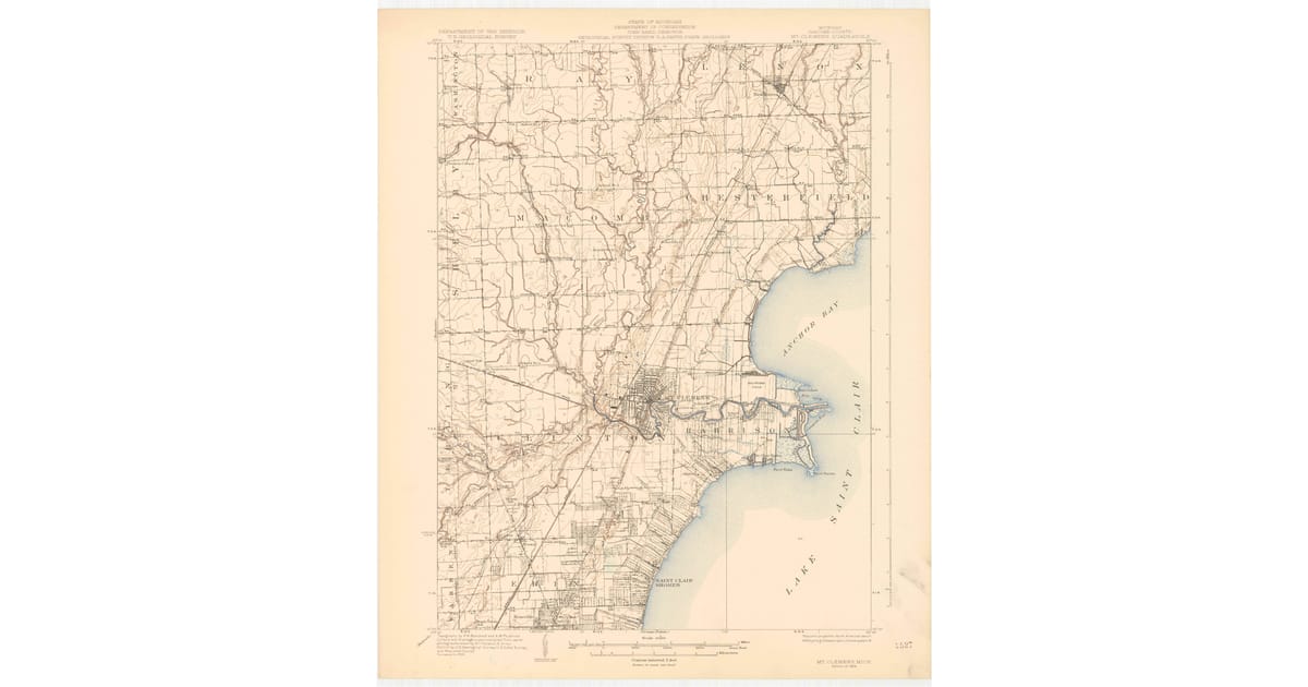 1929 Map of Mt Clemens, Macomb County, MI — High-Res | Pastmaps