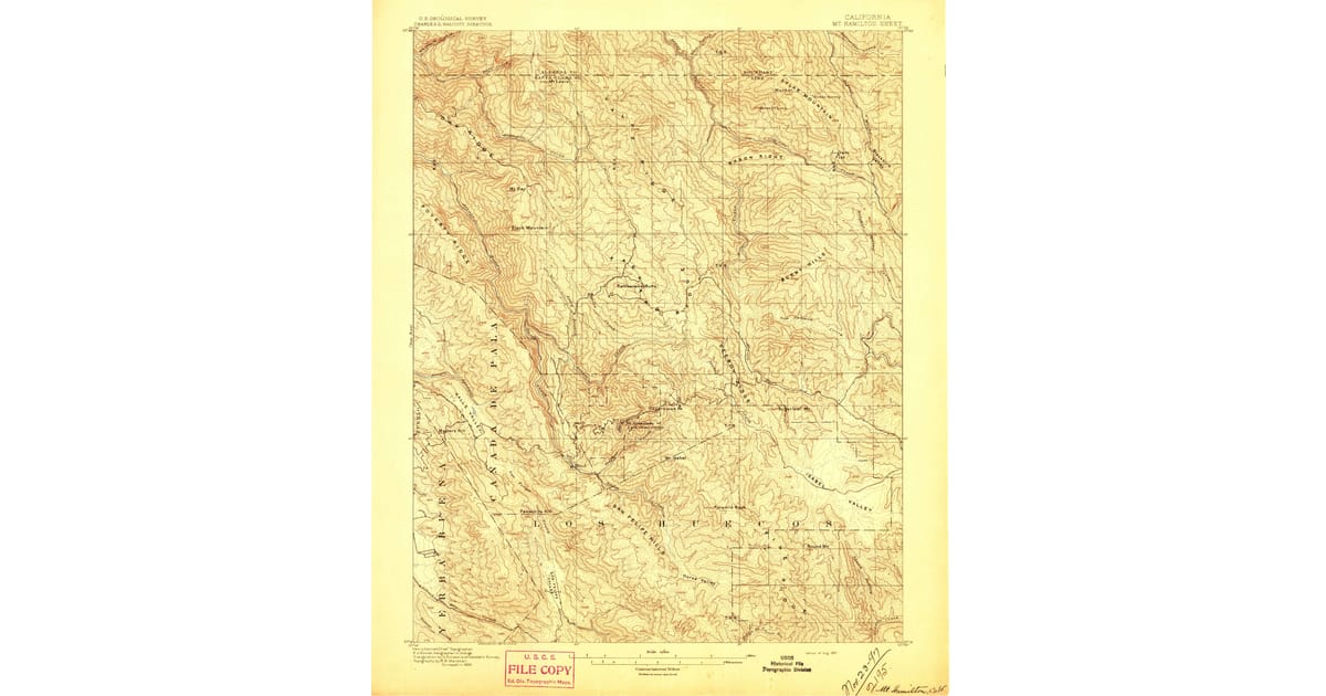 Old Maps of The Arnold Ranch, CA for Genealogy | Pastmaps