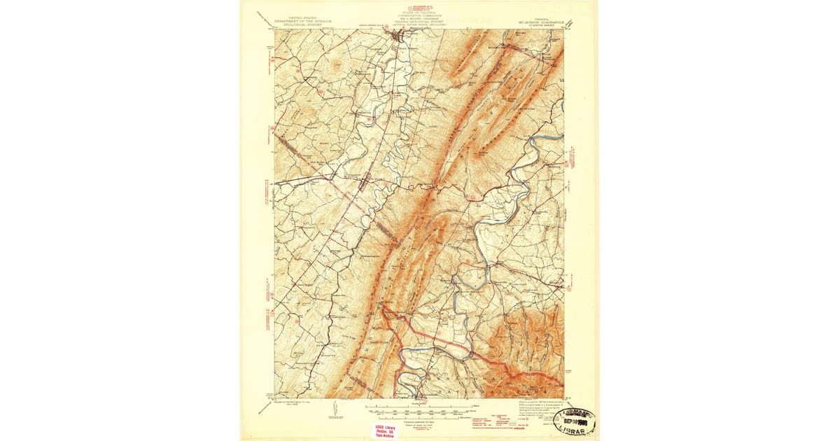1946 Map of Mt Jackson, Page County, VA — High-Res | Pastmaps