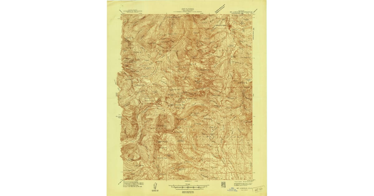 1938 Map of Mt. Lincoln, Summit County, CO — High-Res | Pastmaps