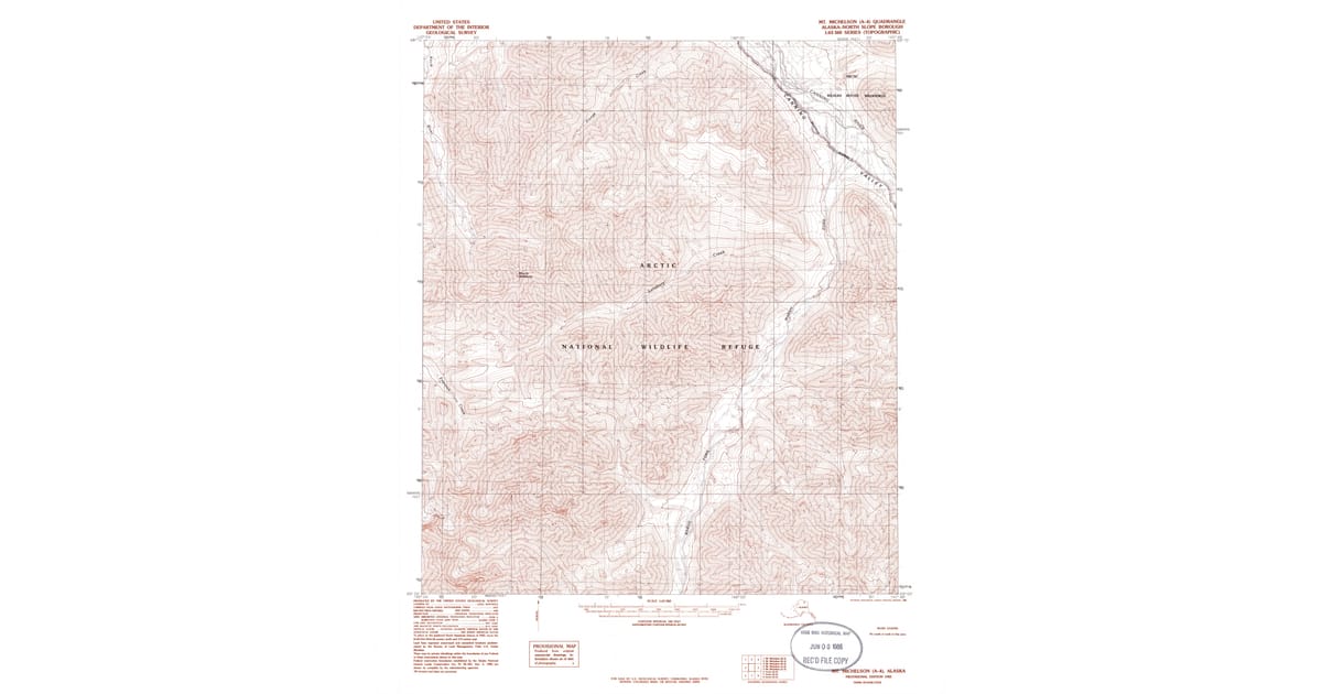 1983 Map of Mt. Michelson A-4, North Slope Borough, AK — High-Res, 1986 ...