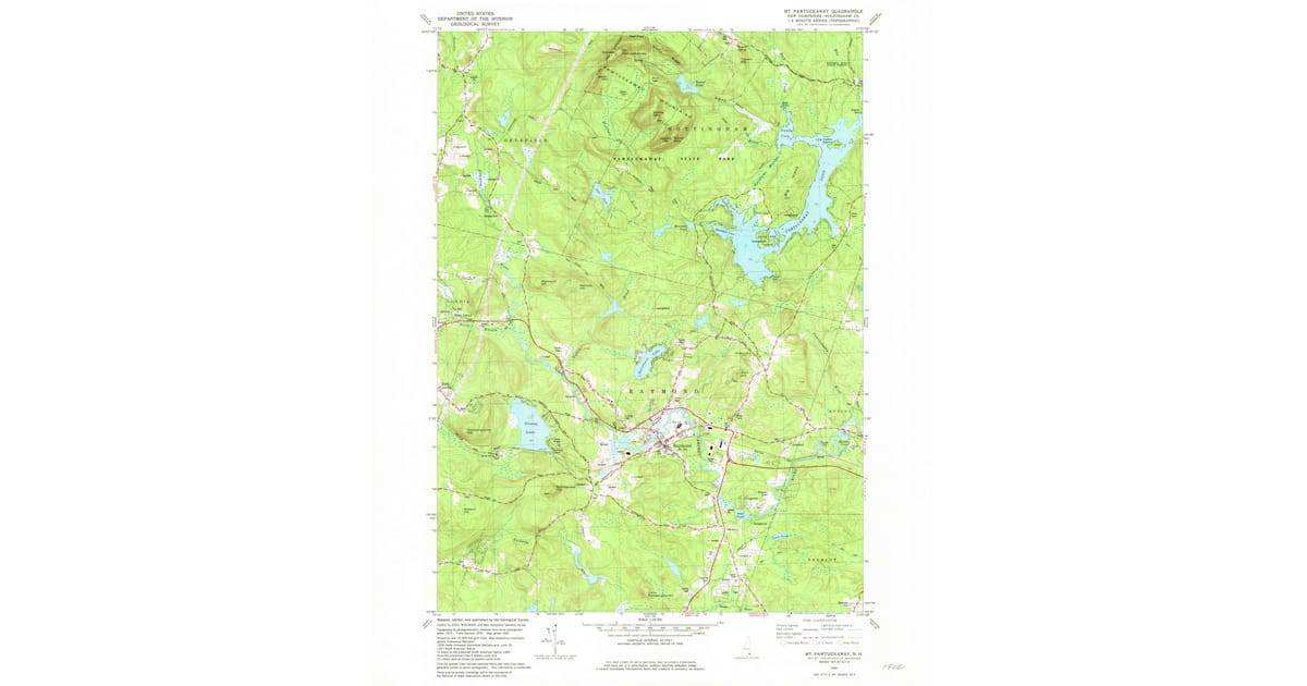1981 Map of Mt. Pawtuckaway, Rockingham County, NH — High-Res | Pastmaps