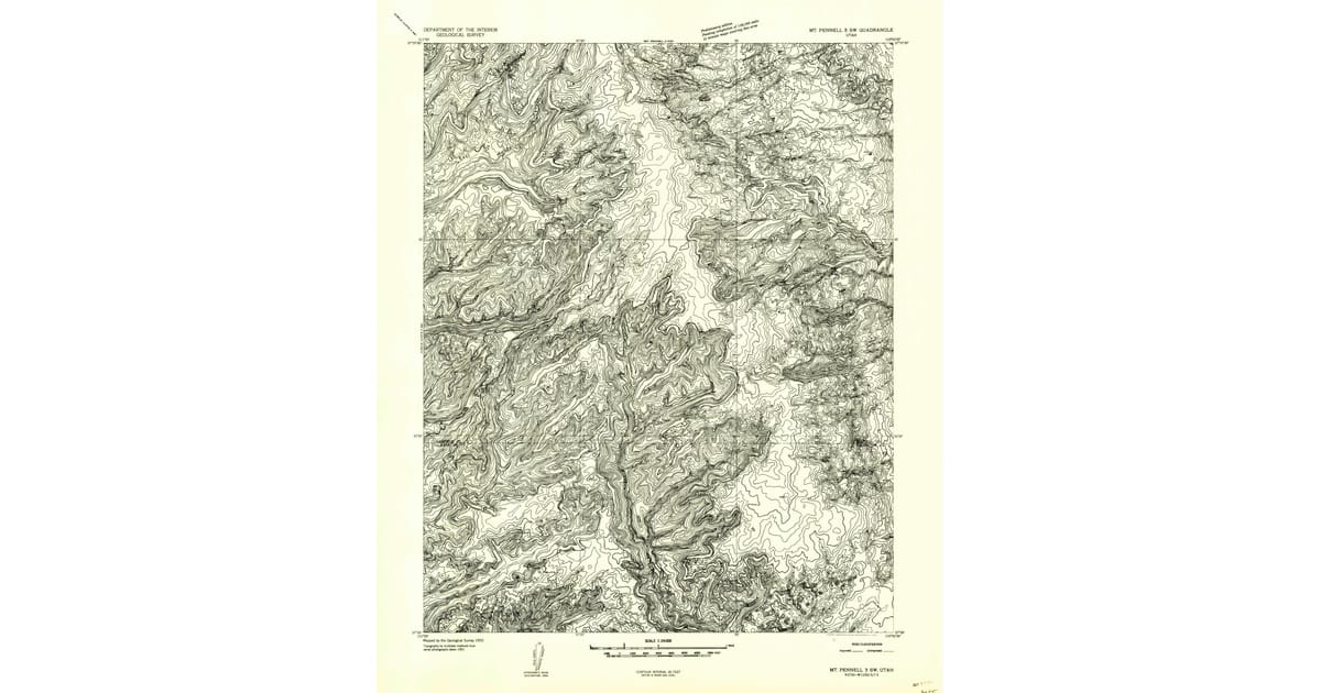 1950s Maps of Kane County, UT | Pastmaps