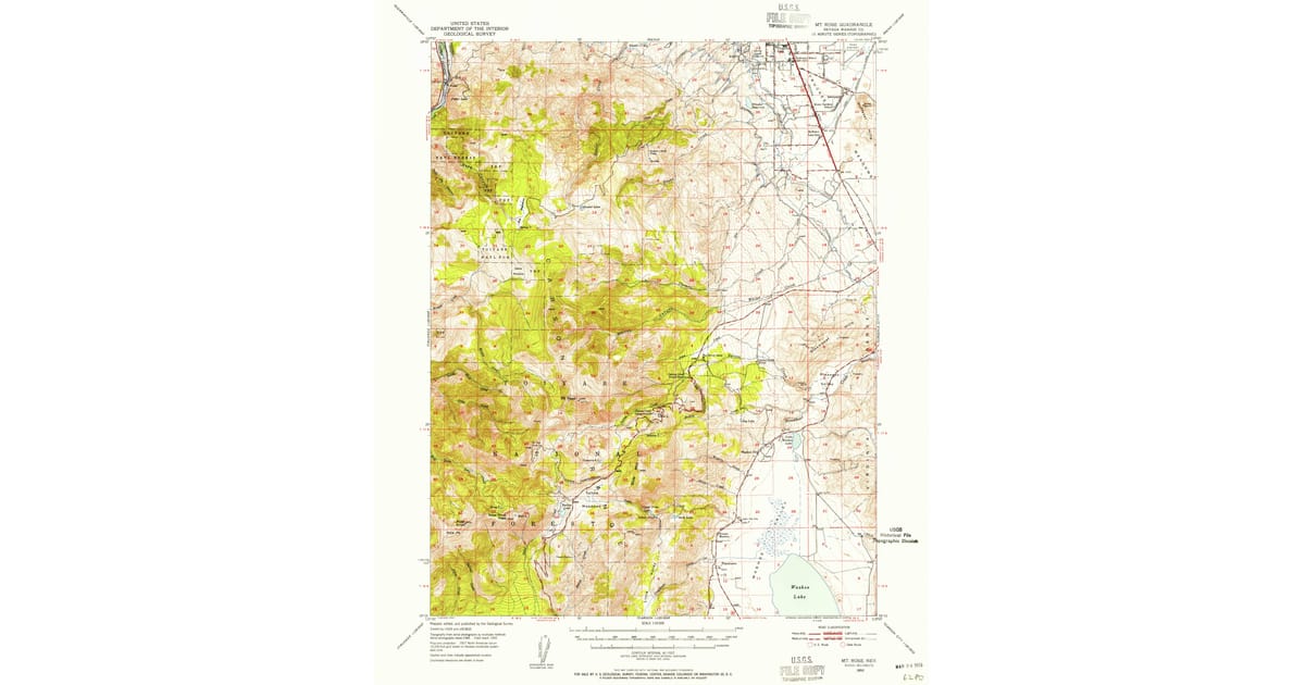 1950s Maps of Fieldcreek Ranch, Washoe County | Pastmaps