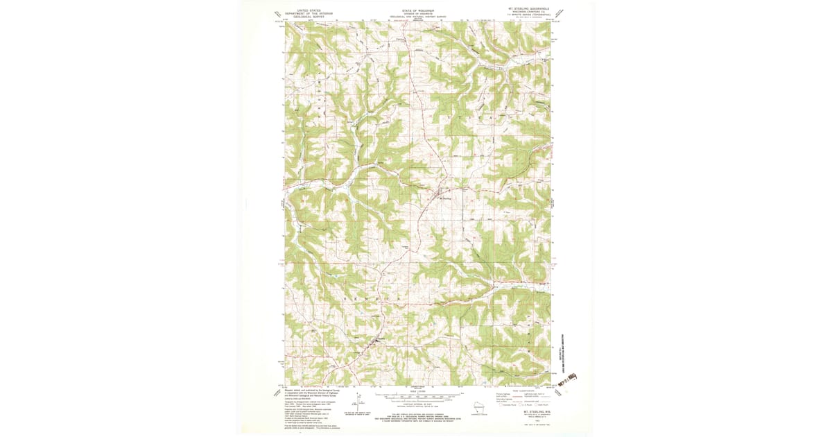 1983 Map of Mt. Sterling, Crawford County, WI — High-Res | Pastmaps