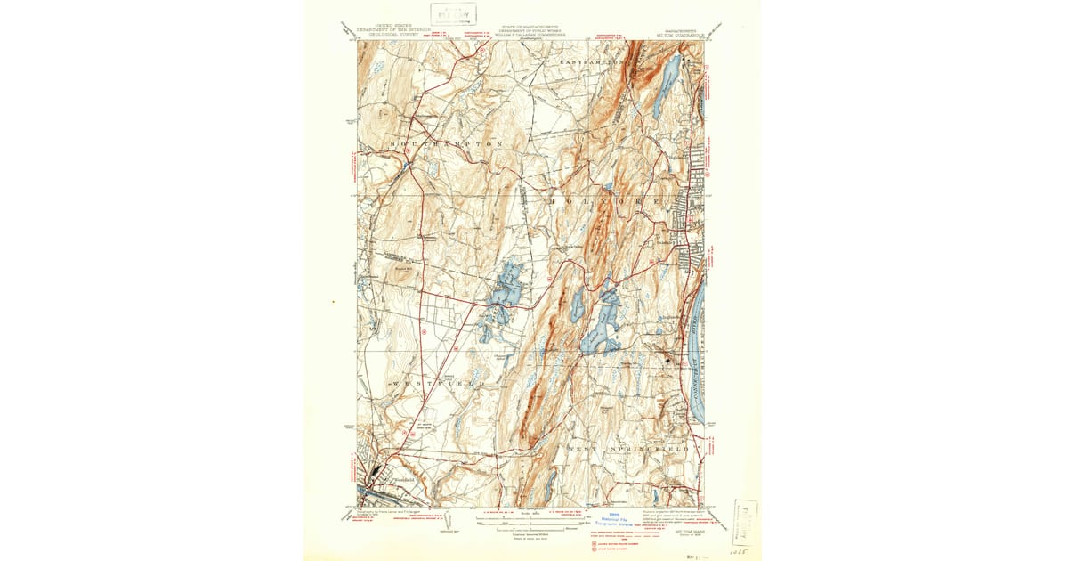 1938 Map of Mt Tom, Hampden County, MA — High-Res | Pastmaps