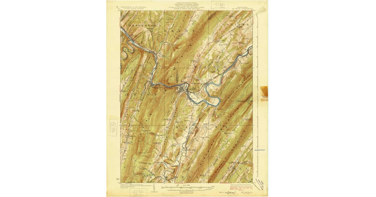 1924 Map of Mt. Union, Huntingdon County, PA — High-Res | Pastmaps