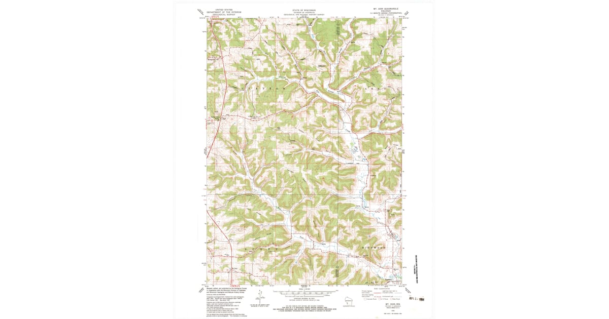 1983 Map of Mt. Zion, Crawford County, WI — High-Res | Pastmaps