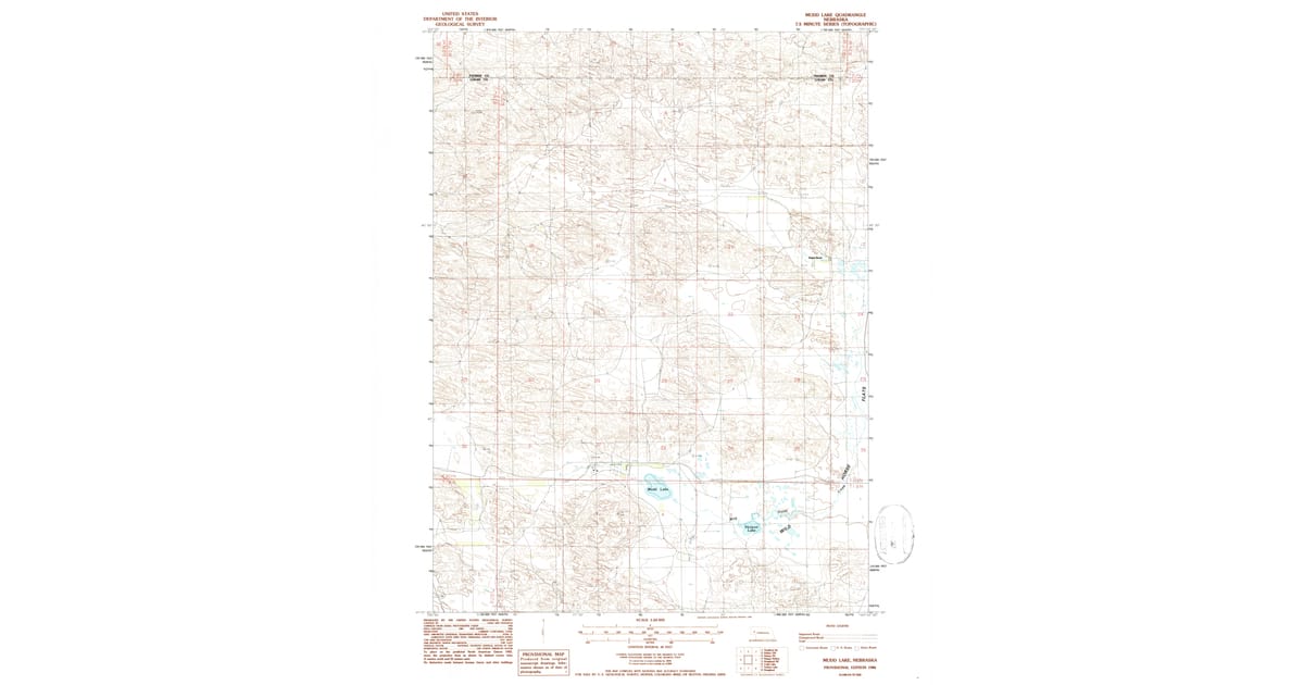 1986 Map of Mudd Lake, Logan County, NE — High-Res | Pastmaps