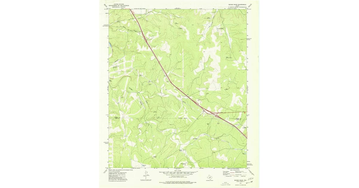 1974 Map of Mudge Draw, Kimble County, TX — High-Res | Pastmaps