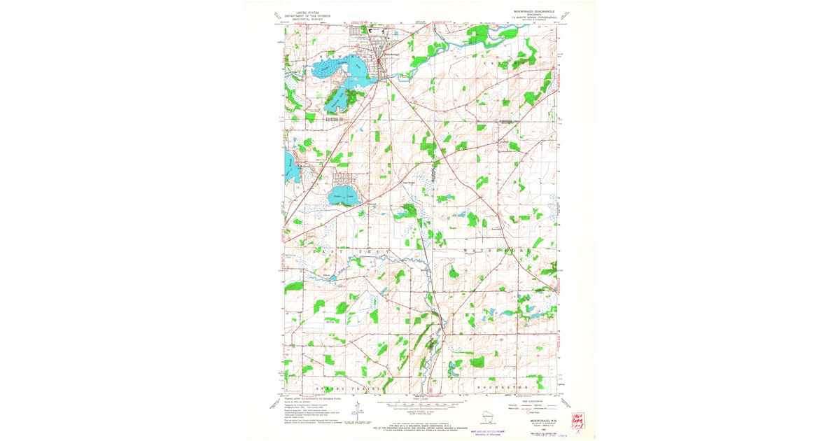 1960 Map of Mukwonago, WI — High-Res | Pastmaps