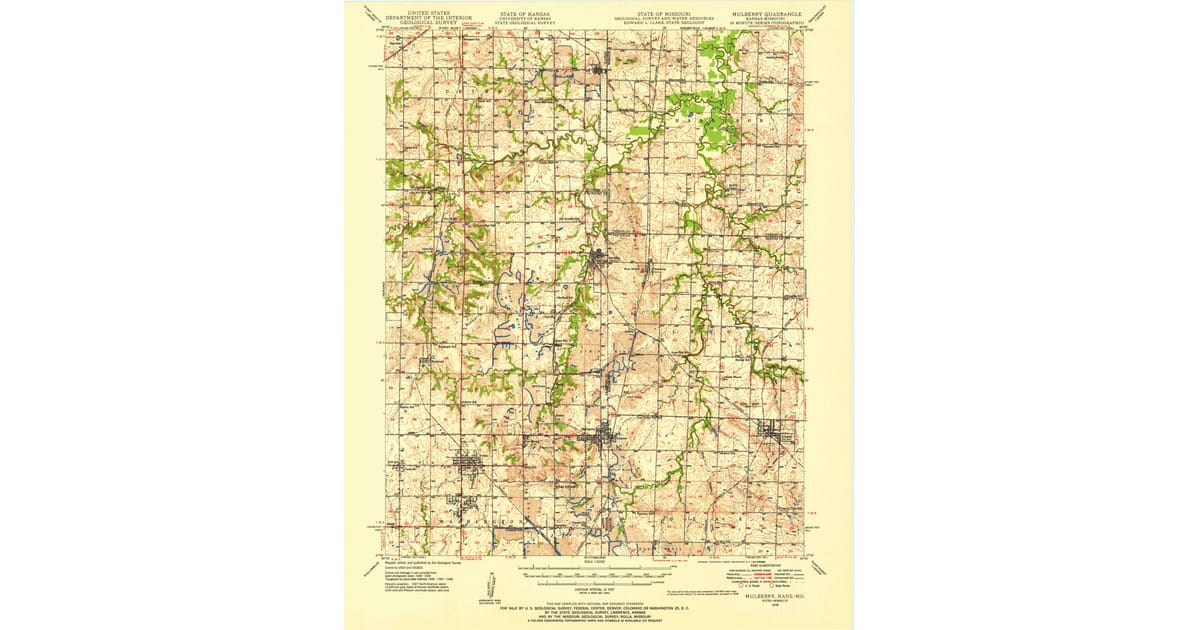 1948 Map of Mulberry, KS — High-Res | Pastmaps
