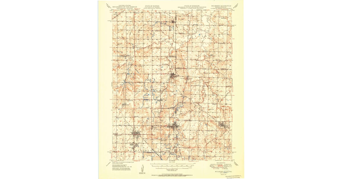1950s Maps of Mertz, KS | Pastmaps